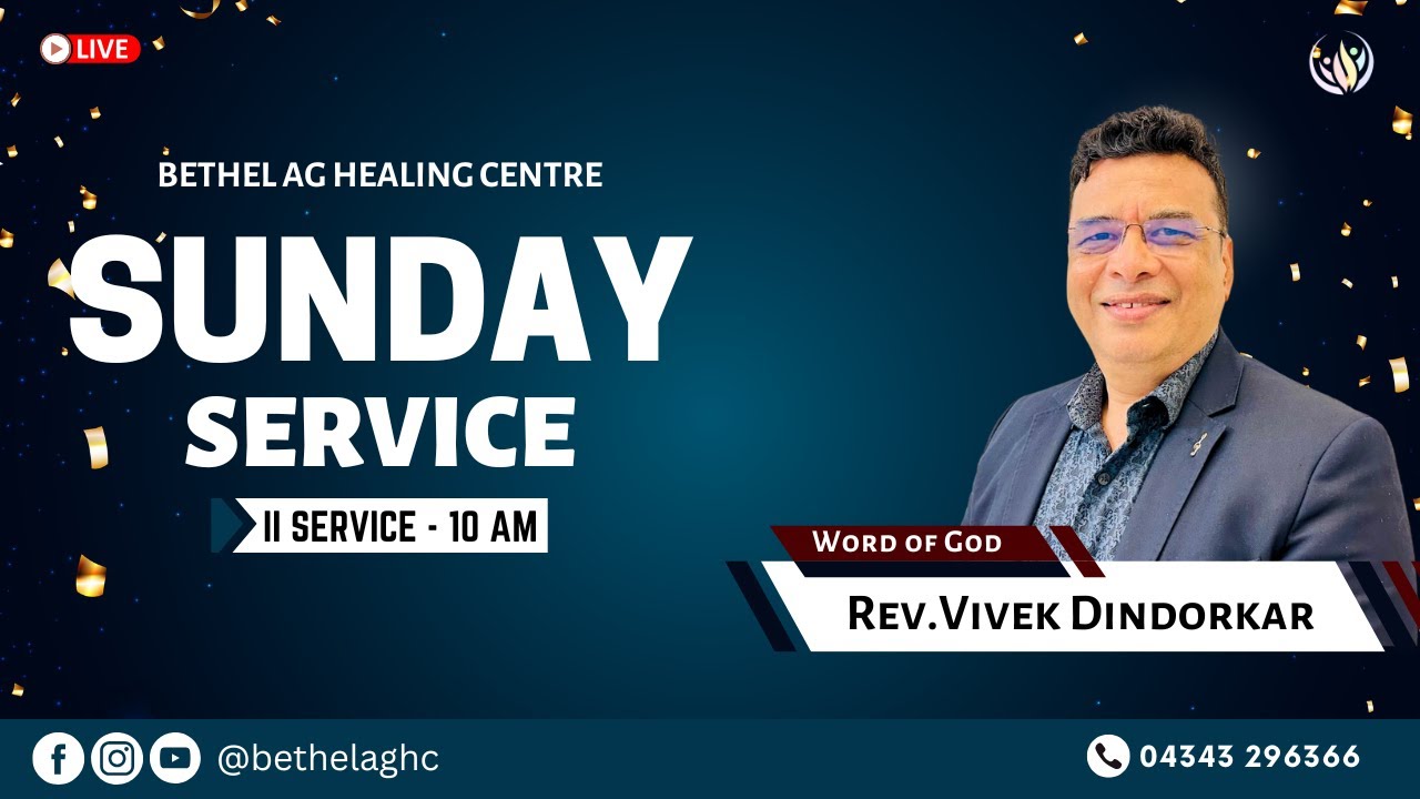 🔴 LIVE | Sunday Service | Rev.Vivek Dindorkar | 08:00 AM - YouTube