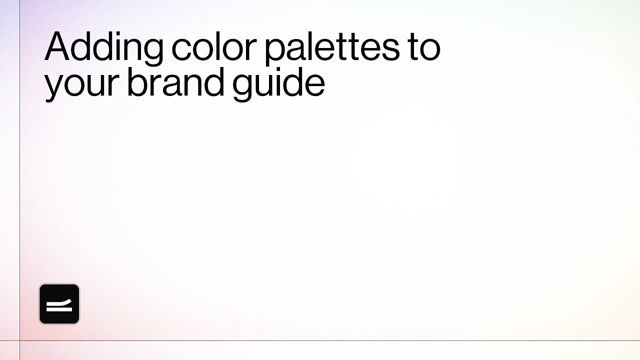 Adding color palettes to your brand guide · 🎨 Guidelines Tutorial - YouTube