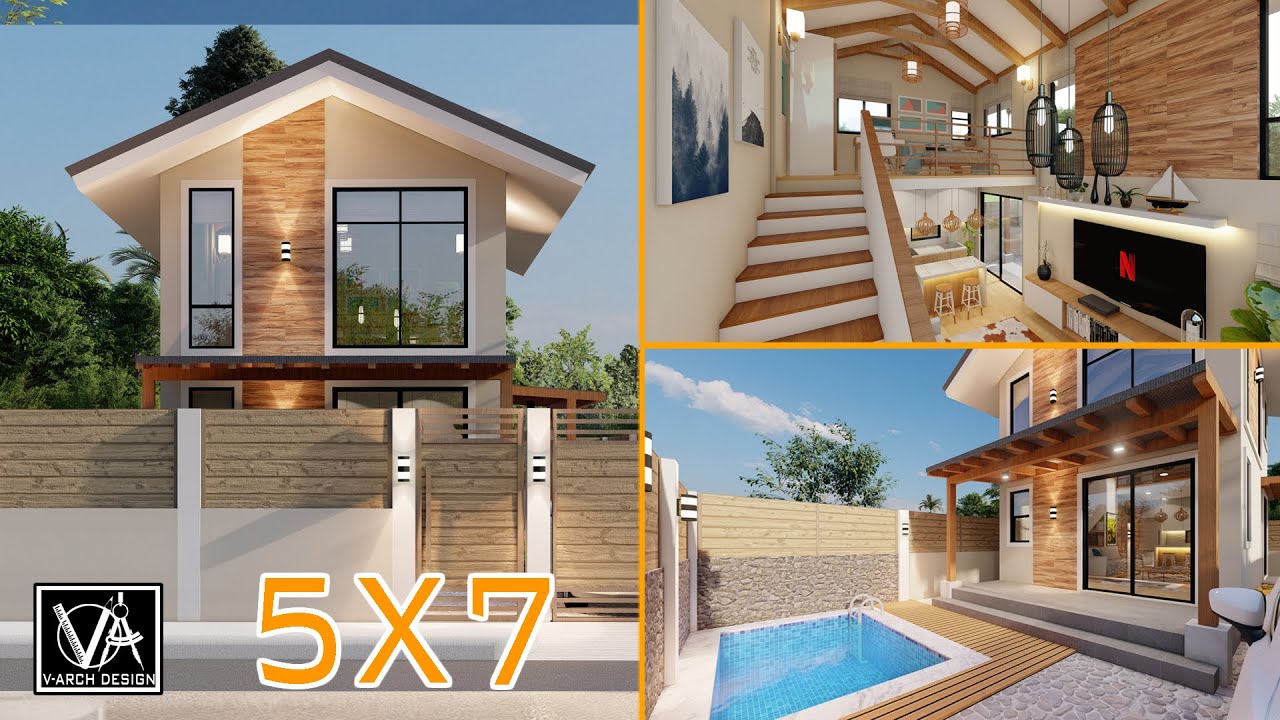 COZY LOFT HOUSE DESIGN WITH SWIMMING POOL 30 SQM - YouTube
