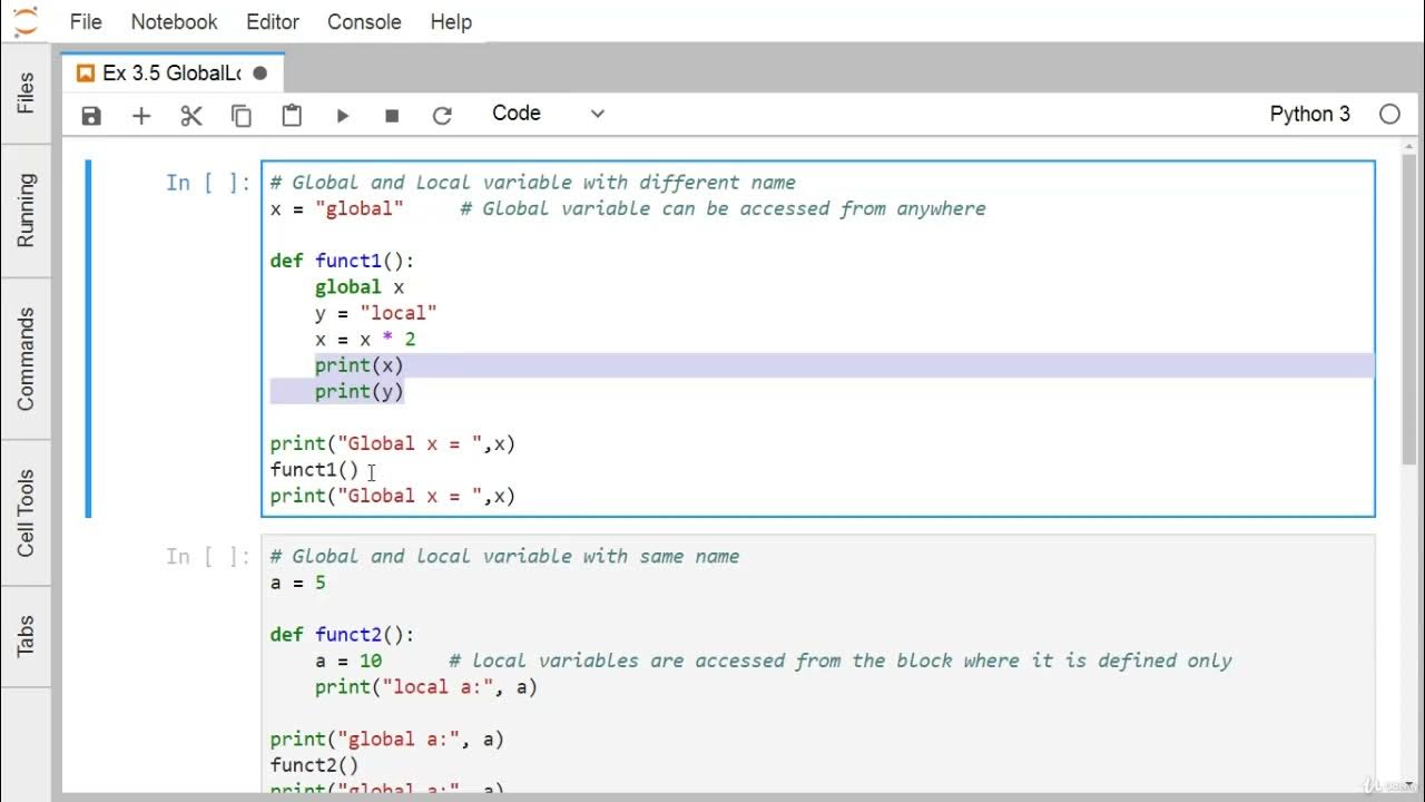 16 Python Global Local And Nonlocal Variables Youtube