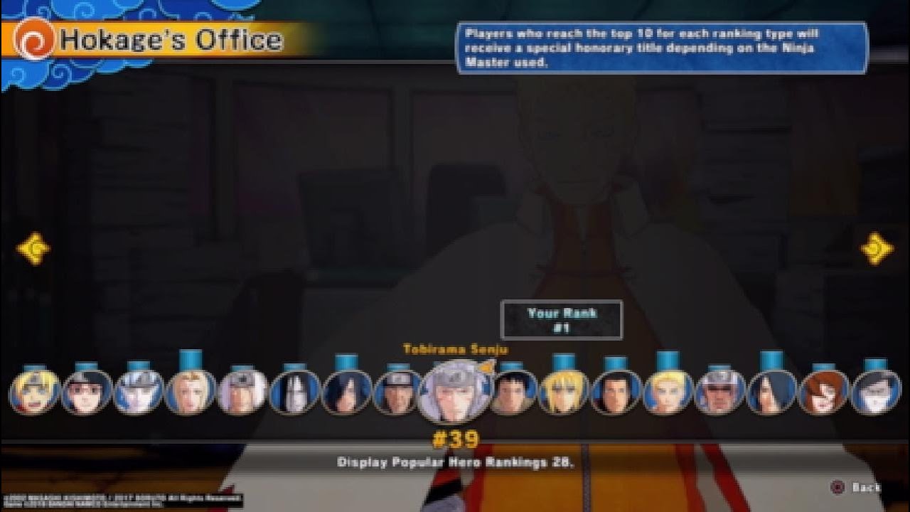 NARUTO shinobi striker #1 Rank leaderboads tobirama festive event 28 ...