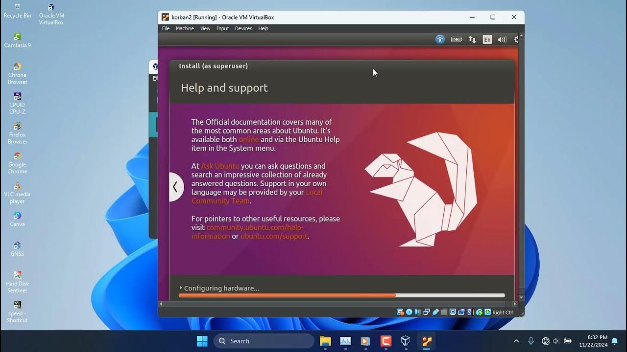 tutorial install ubuntu di virtualbox - YouTube