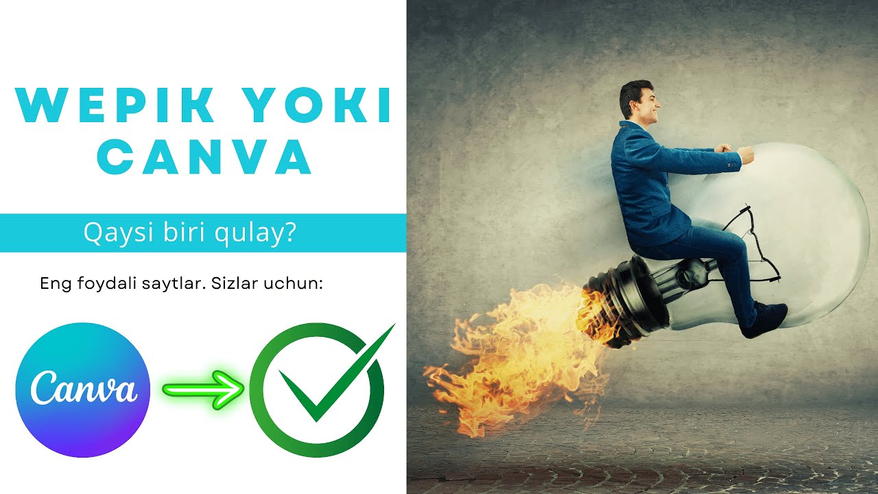 CANVA YOKI WEPIK ? || YOUTUBE BANNER YASASH UCHUN QULAY INTERNET ...
