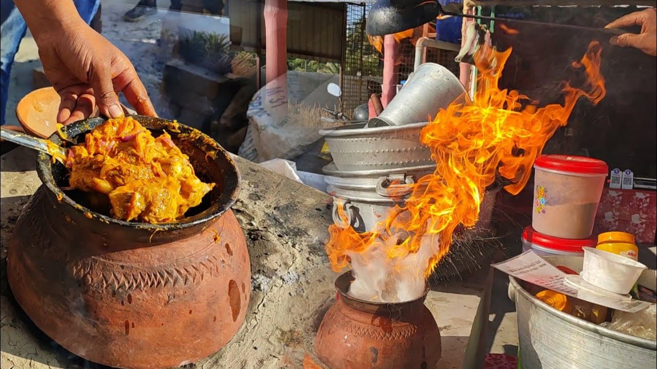 🔥Fire Handi Mutton Desi Style Preparation sath me Mutton Biriyani ...