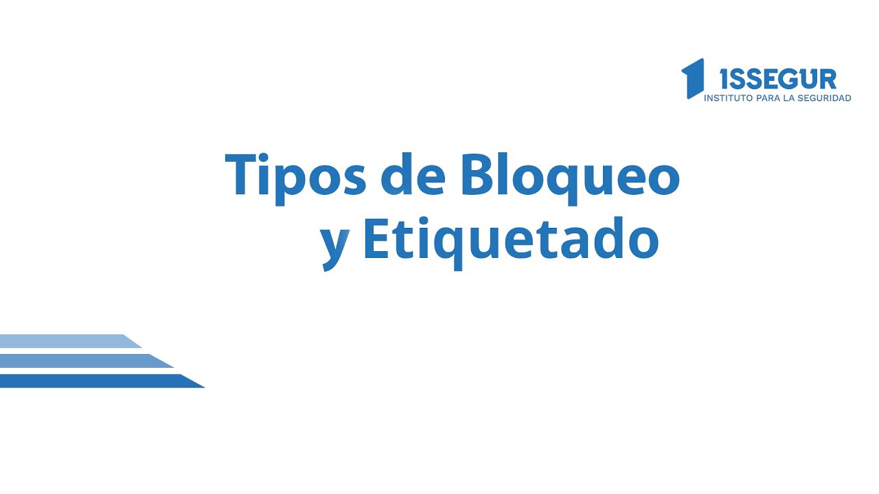 Tipos de Bloqueo y Etiquetado - YouTube