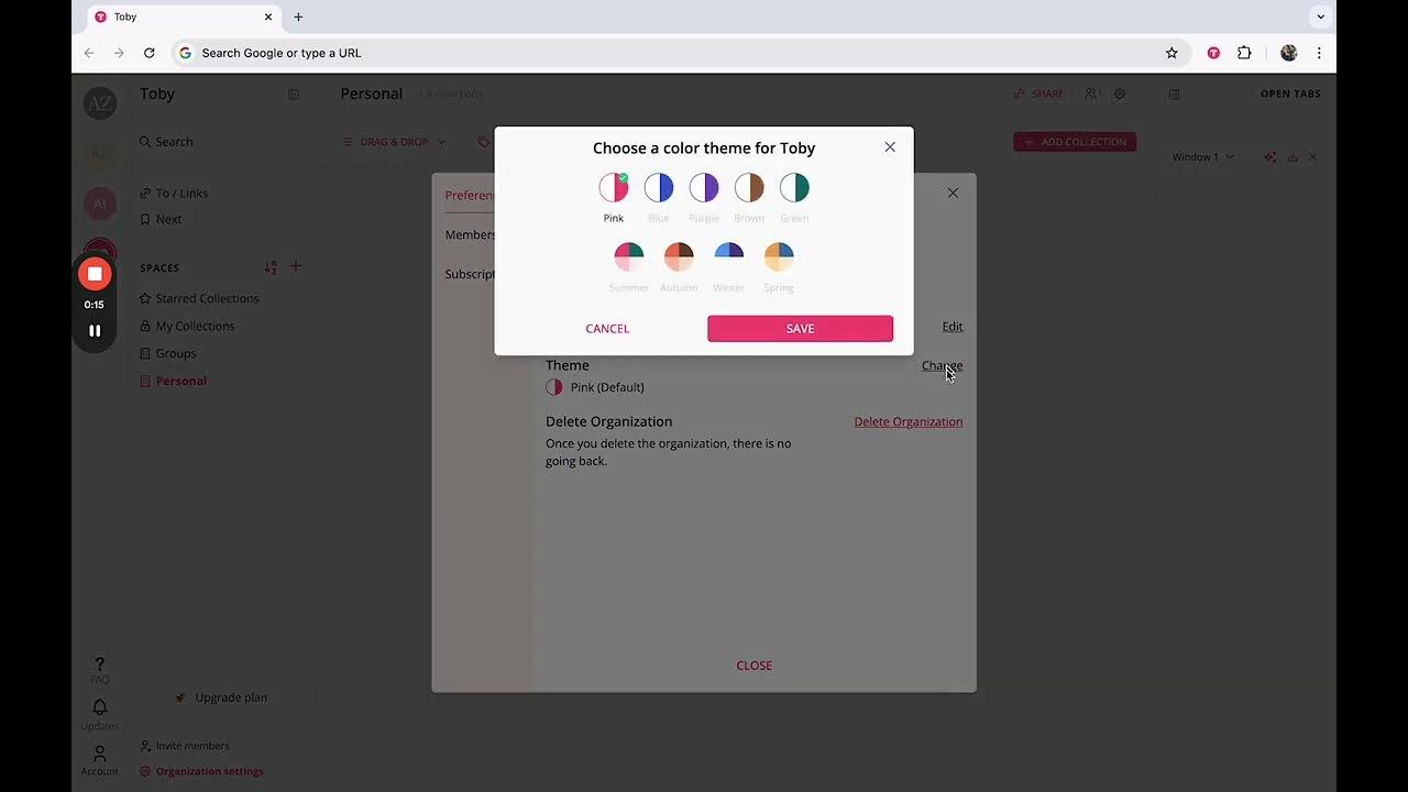 Changing Theme in Toby - YouTube
