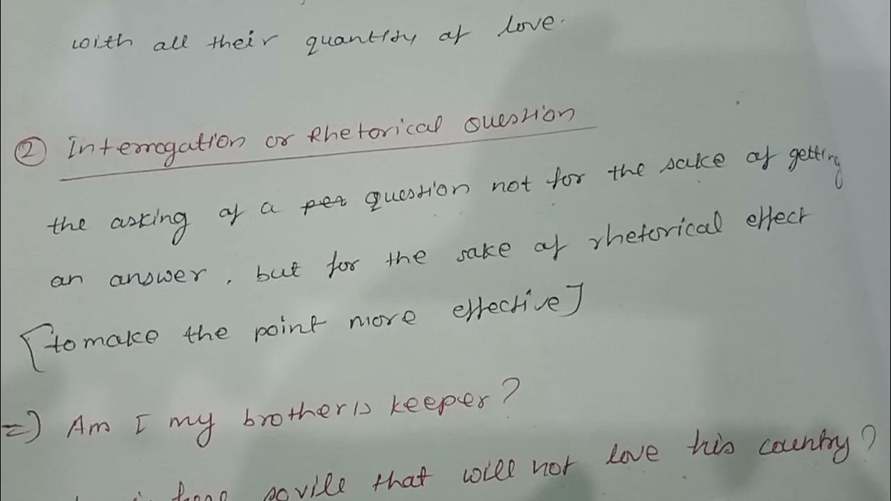 figure of speech, hyperbole, interrogation or rhetorical question - YouTube