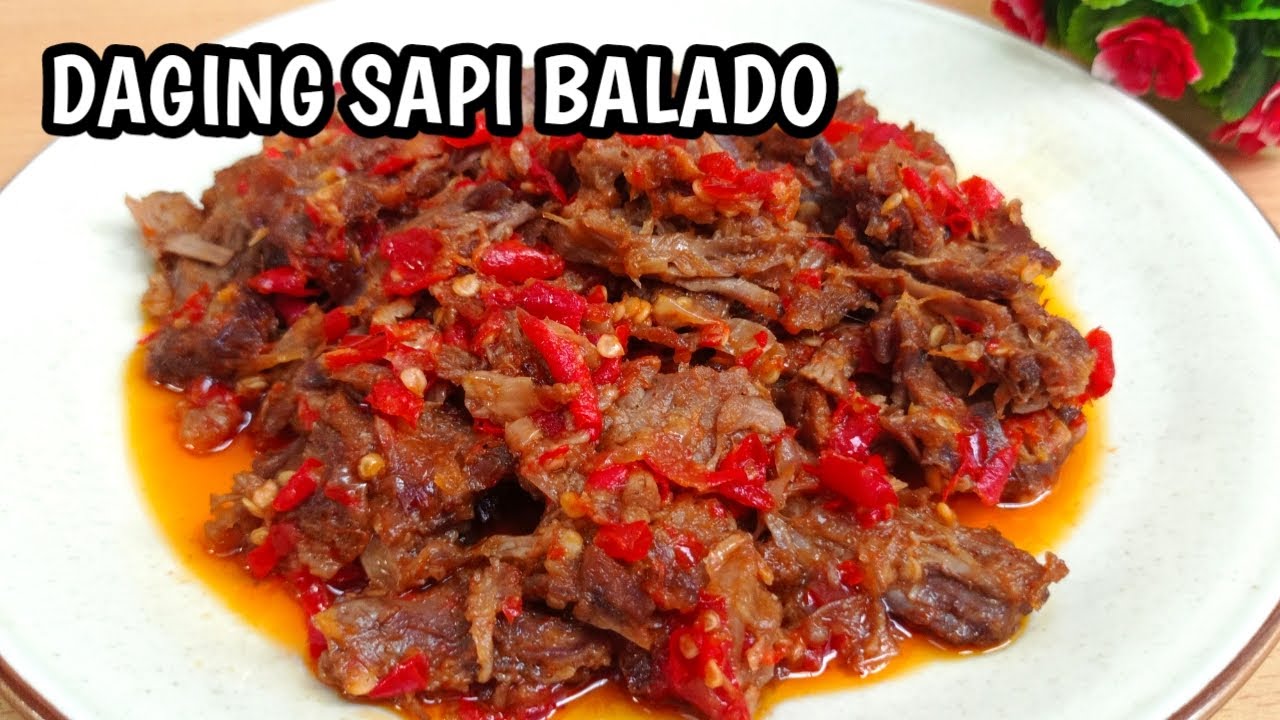 Resep DAGING SAPI BALADO || Cara Membuat Daging Balado Basah , Bumbu ...
