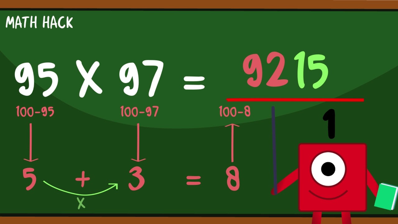 FAST MATHS TRICKS YOU MUST KNOW BY NUMBERBLOCKS FANMADE - YouTube