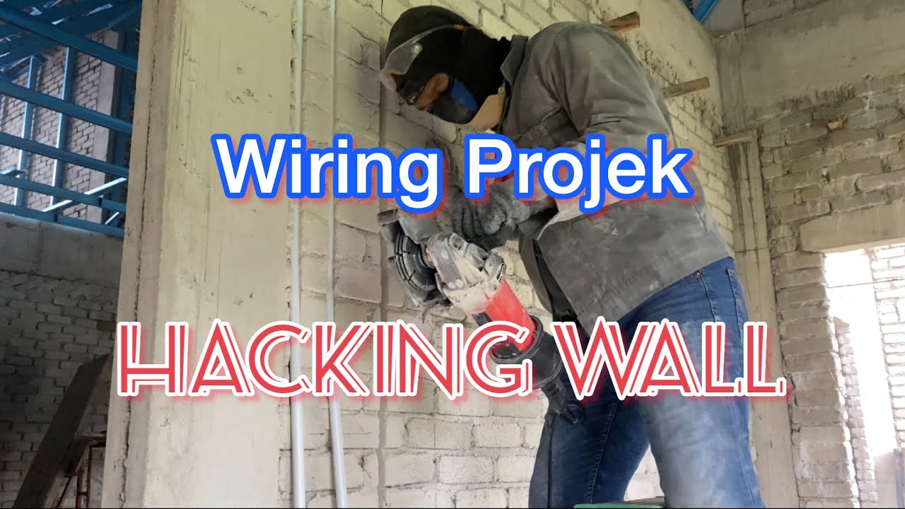 WIRING PROJEK V-1: Wiring Banglow Keluasan 1800kps| Hacking Wall - YouTube