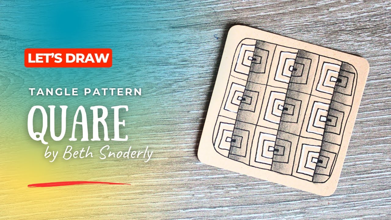 Tangle pattern "Quare" fantastic art squares | Zentangle step by step ...
