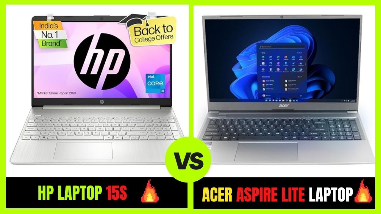 HP 15s vs Acer Aspire Lite Laptops Comparison | Laptops Under 50,000 ...