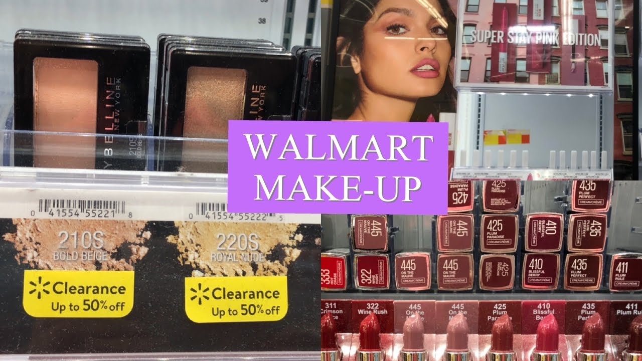 WALMART LIPSTICK EYESHADOW MASCARA MAKEUP SECTION * CLEARANCE* - YouTube