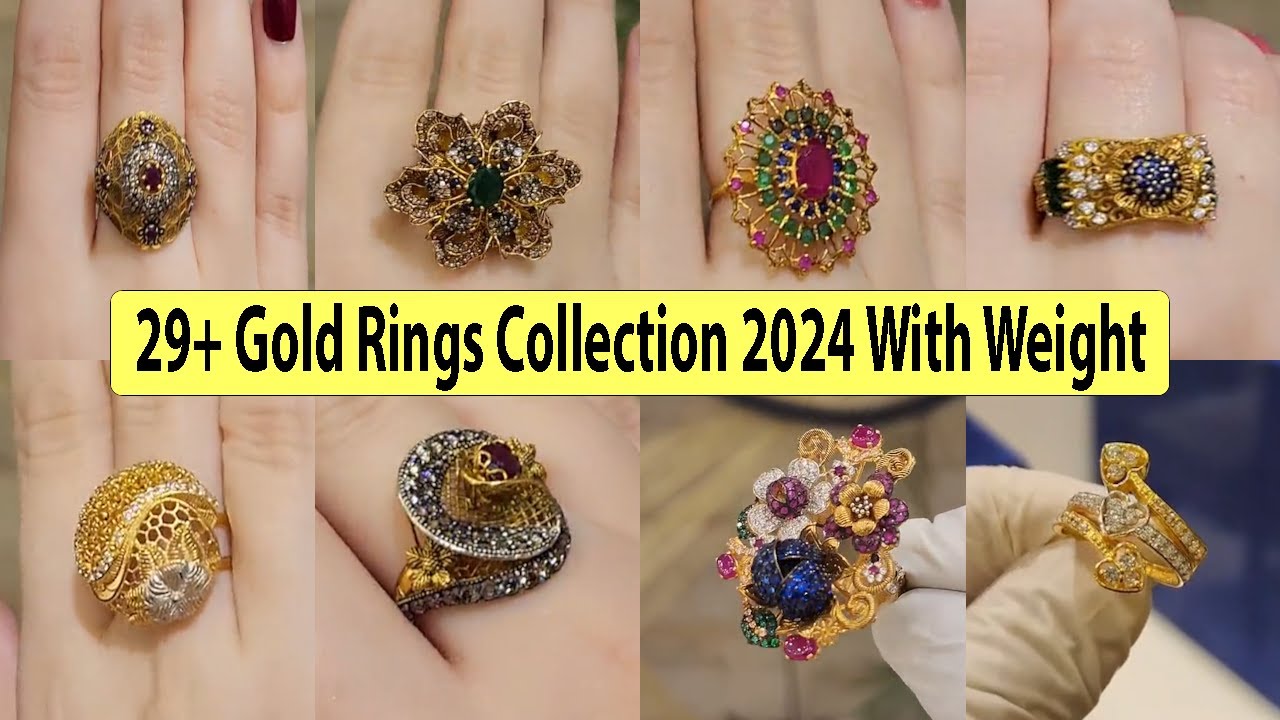 29+ Gold Rings Collection 2024 With Weight | Gold Rings Design 2024 ...