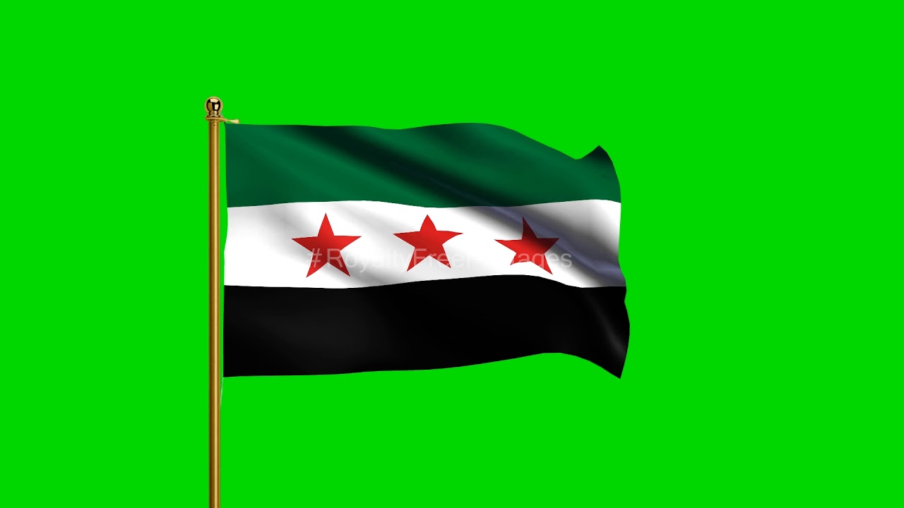 Syria National Flag HD | World Countries Green Screen Flag animation ...