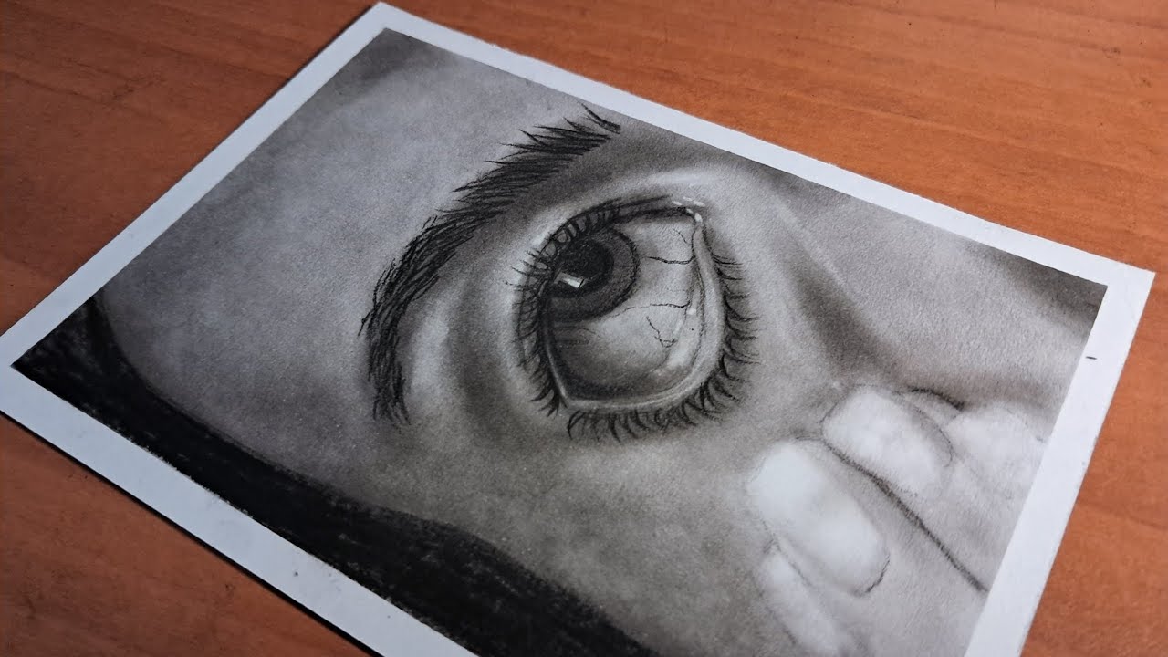 Dramatic eye realistic drawing full process | Close Up Drawing #2 - YouTube