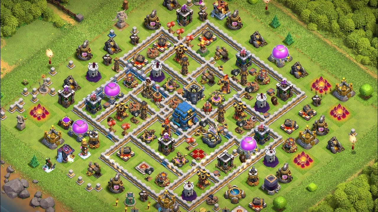 My New Base Town Hall 12 //Clans Of Clans #flameboy #clansofclash - YouTube