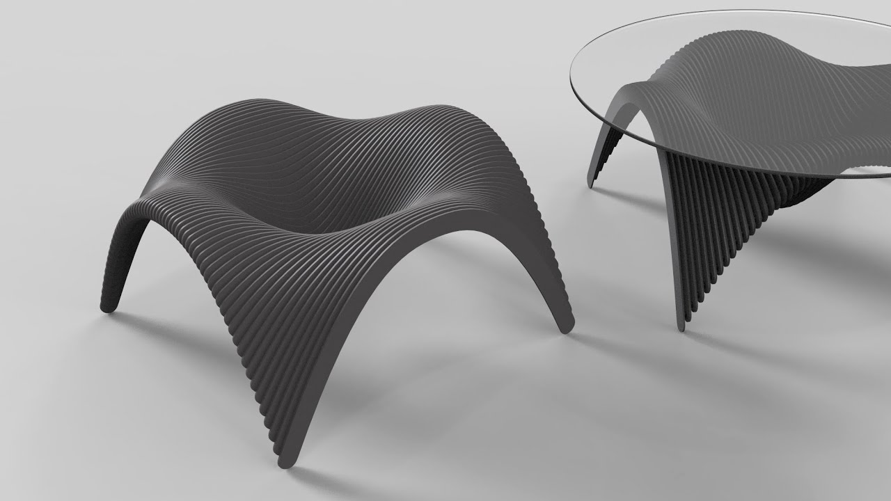 [Intermediate] # 014 : Wavy Tea Table / Rhino Grasshopper Intermediate Tutorial - YouTube