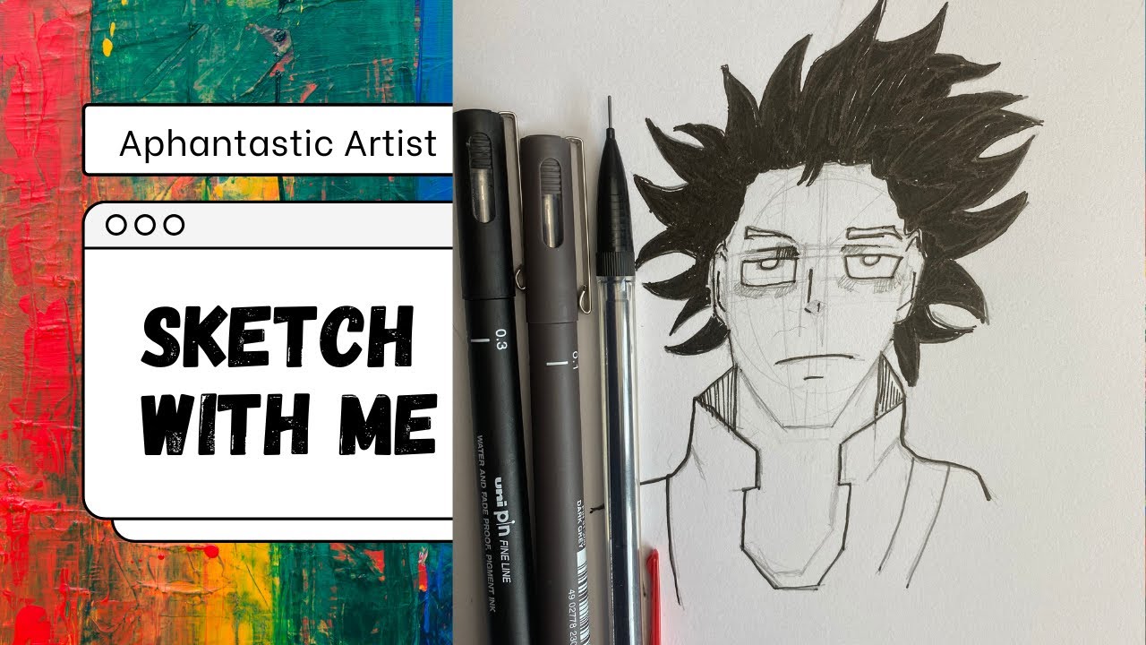 How to draw Hitoshi Shinsou from my hero academia | sketch with me ...