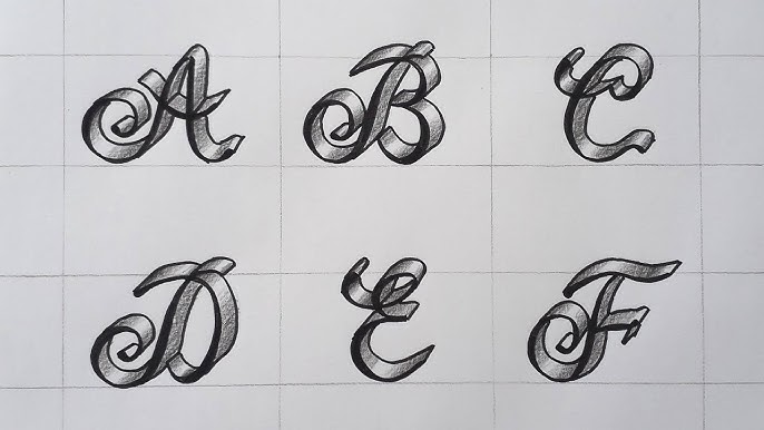 3d Letters Alphabet Cursive