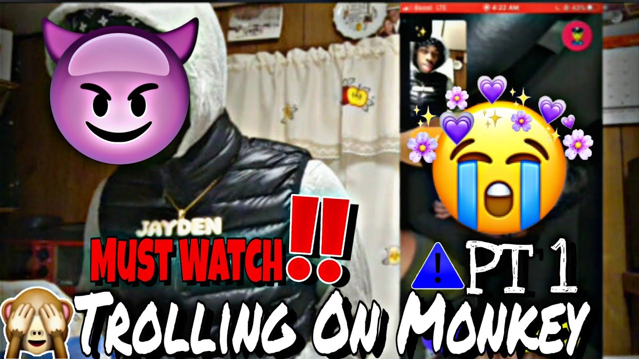 TROLLING ON MONKEY APP😂😭 Pt1 - YouTube