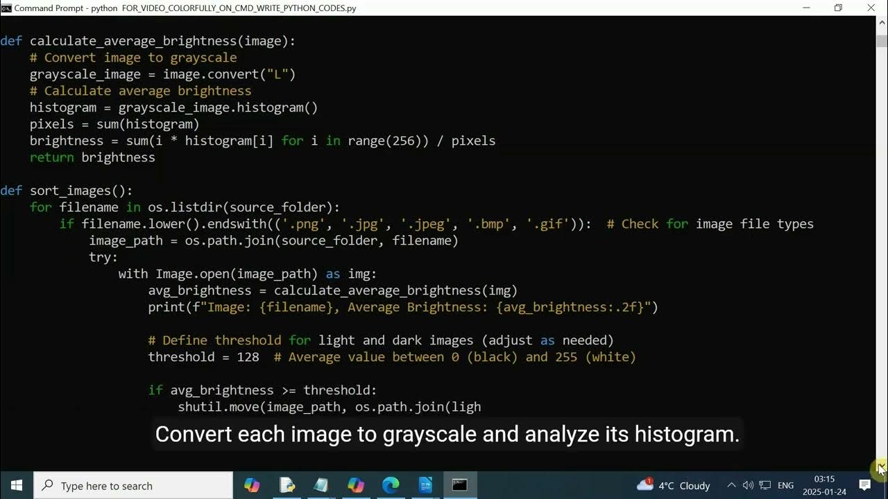 Sorting Images by Brightness using Python || Pillow Library || Image Processing - YouTube