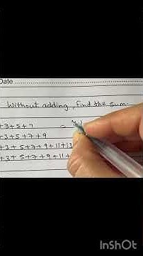 Without adding find the sum - YouTube