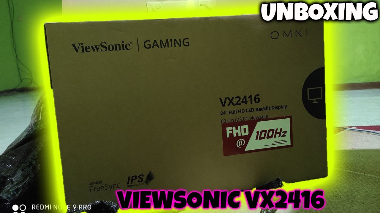 UNBOXING MONITOR GAMING VIEWSONIC VX2416 - YouTube