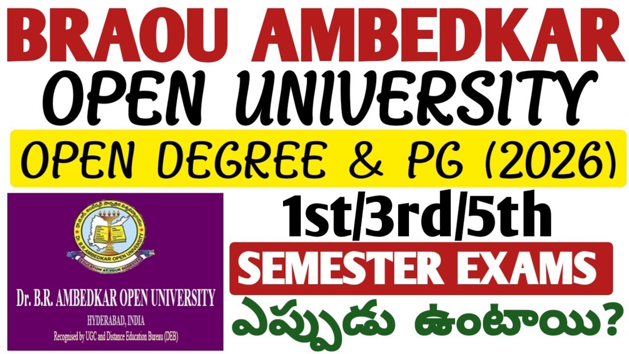 Open Degree 1st semester Exams in Ambedkar Open University ...