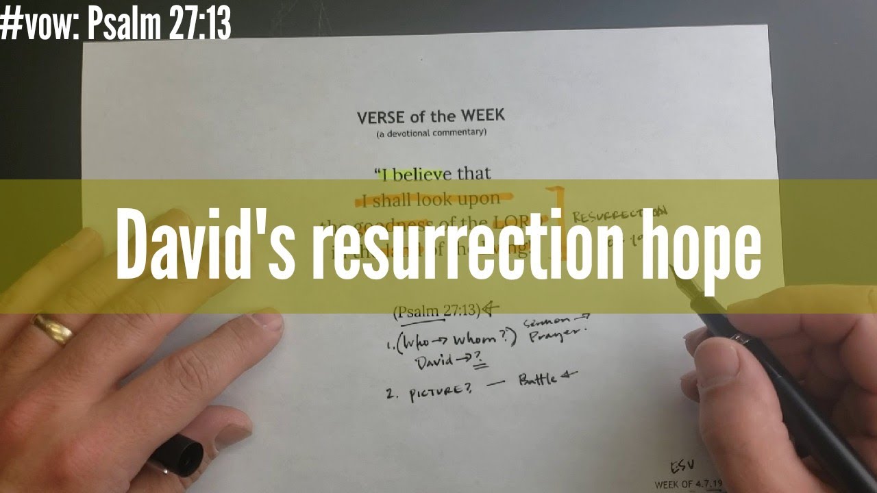 King David's hope is the same as ours: the resurrection to eternal life ...