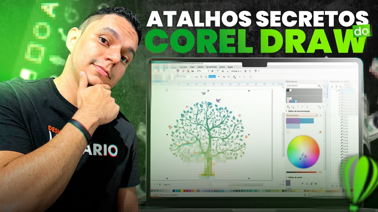 Criando arte em menos tempo usando atalhos no Corel Draw - YouTube