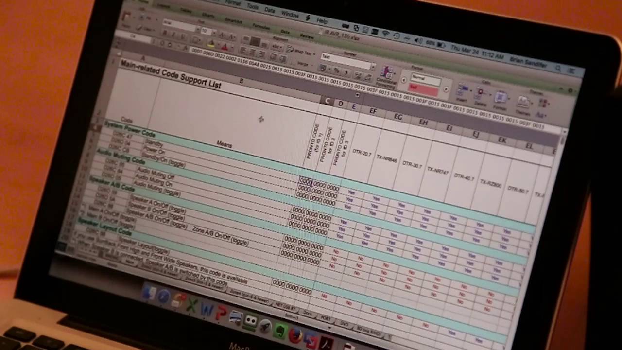 Integra Control Methods Using Pronto Hex Codes - YouTube