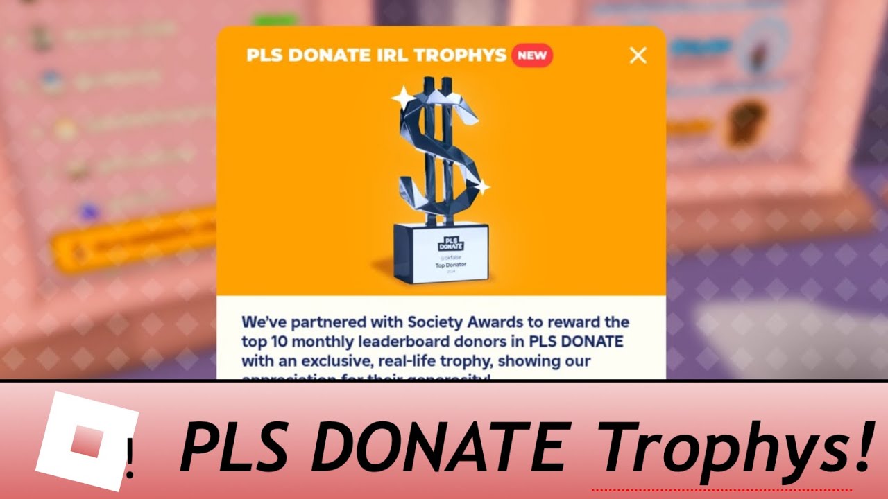 🏆PLS DONATE Is Giving Out Real Trophies! | Roblox Daily News - YouTube