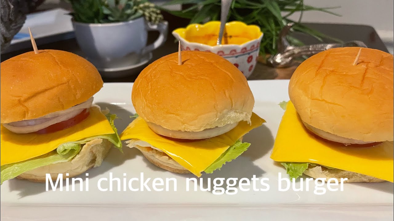 Mini chicken nuggets burger recipe || very easy and delicious mini ...