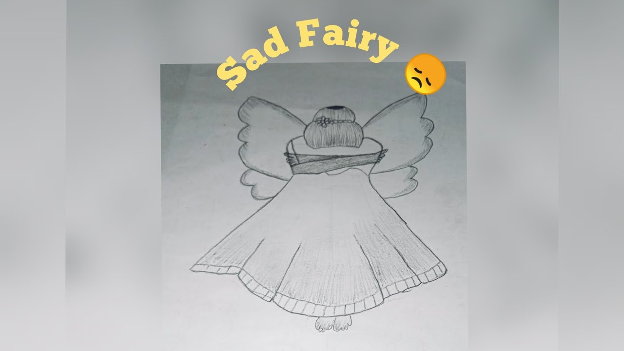 Sad Fairy sitting alone Drawing || How to draw Sad fairy - YouTube
