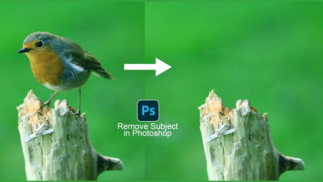 Remove subject in photoshop just 1 click || #picurdesign - YouTube