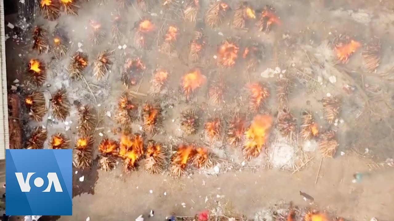 Bodies Burned in Mass Cremation in India Amid COVID-19 Death Spike ...