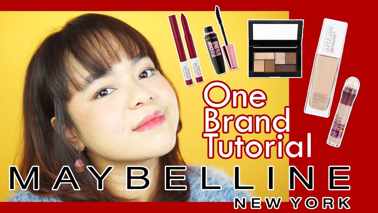 One Brand Tutorial Maybelline, semua produk ada di drugstore! - YouTube