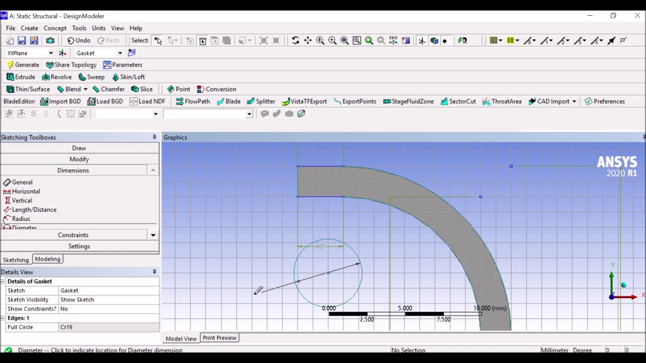Step 3 Creating the Geometry of the Gasket - YouTube