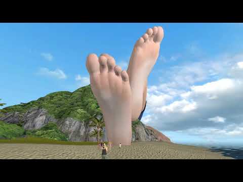 sfm giantess, two giantess girls on beach - reupload ( NOT MINE !!!! )