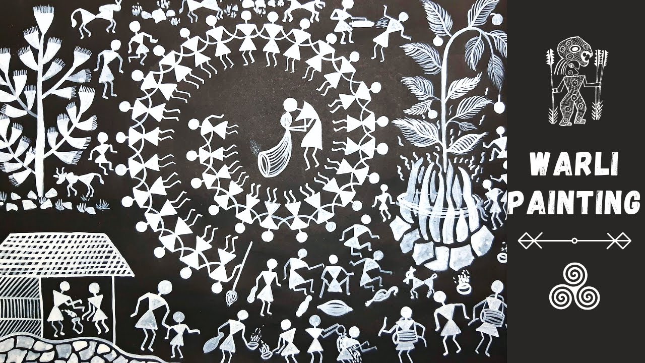 How to Make Warli Painting || Warli Painting Tutorial Step By Step ...