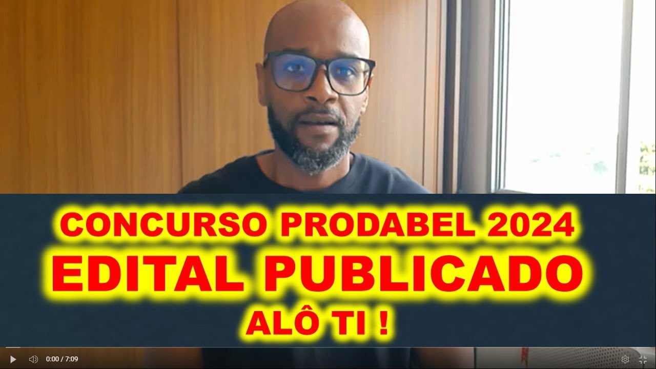 Concurso PRODABEL 2024 : sai edital para Analistas - YouTube