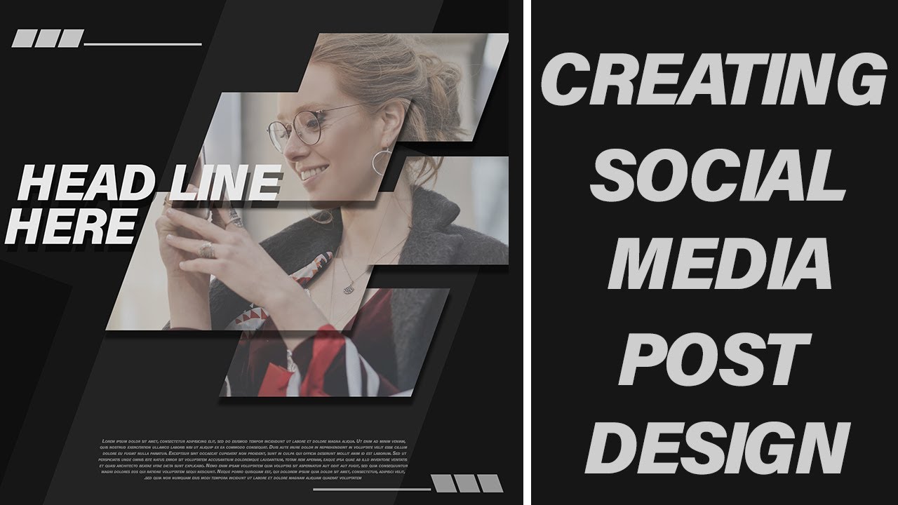 How to Create A Social Media Post design using Photoshop - YouTube