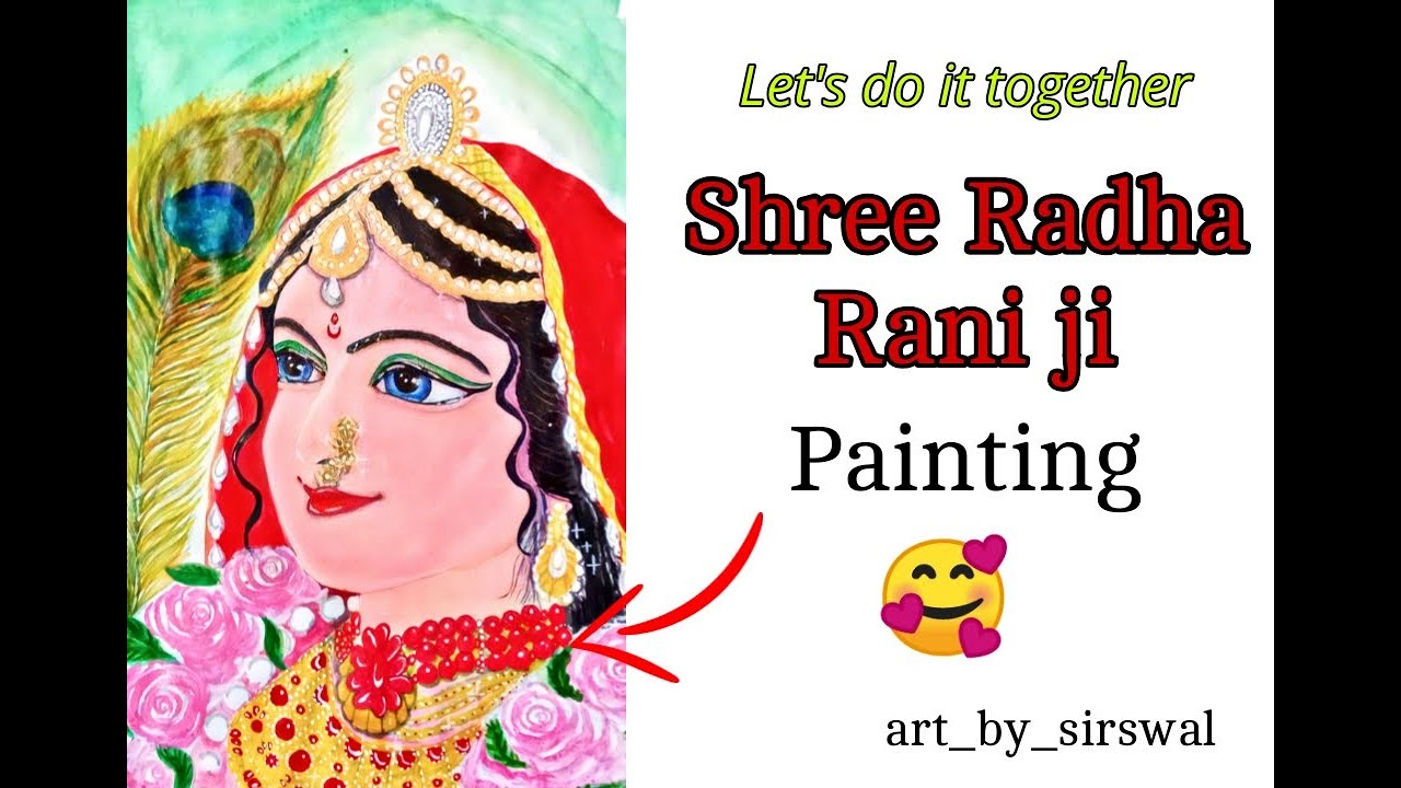 Shree Radha Rani ji Painting Full video tutorial Part 1 #radheradhe # ...