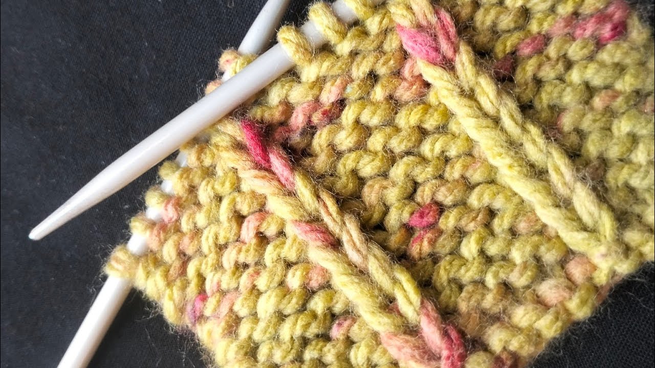 Easy two row knitting pattern - YouTube