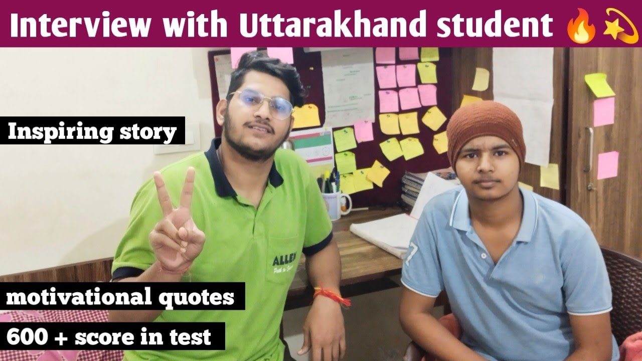 Daily routine of NEET aspirant in kota | Allen Kota | interview with Rahul Tiwari | Anurag ...