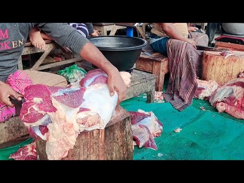Ninja meat 🍖 cutting process knife a skill butcher ll super beef meat ...