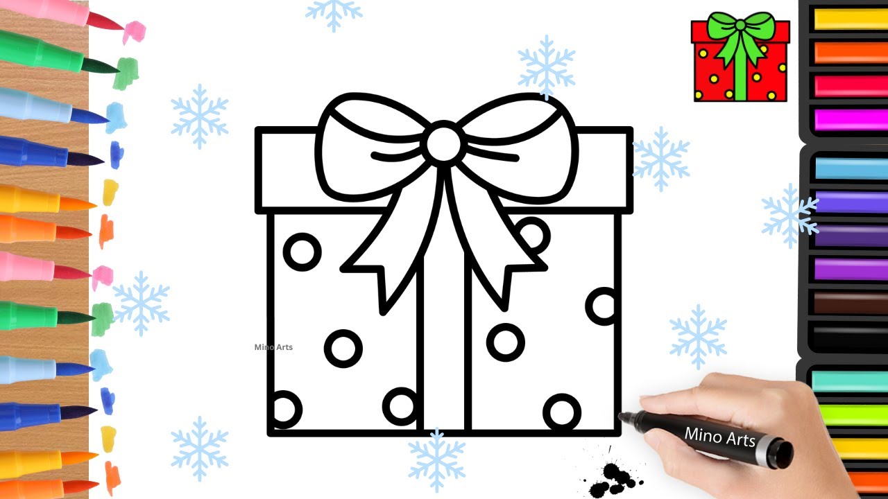 Christmas Gift Box Drawing || Christmas Special Drawing@minoarts - YouTube