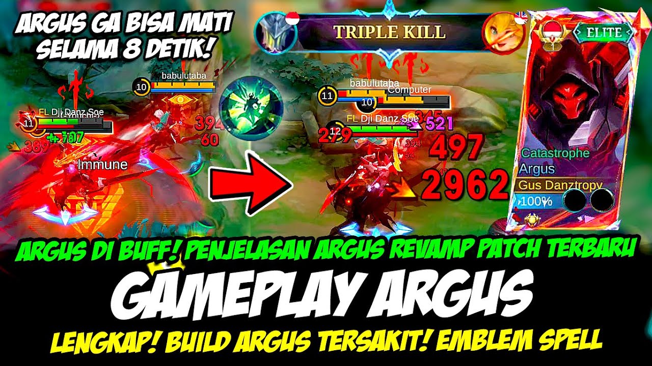 CARA MAIN ARGUS BUFF PENJELASAN ARGUS REVAMP TERBARU BUILD ARGUS ...
