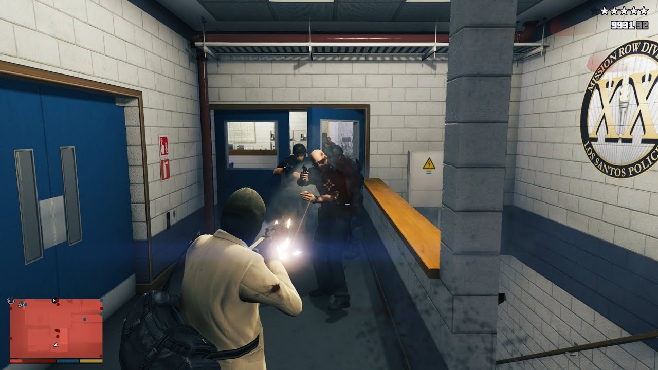 GTA V Police Station Raid Heist + 10 Star Police Chase Escape(RDE 4.0.3 ...